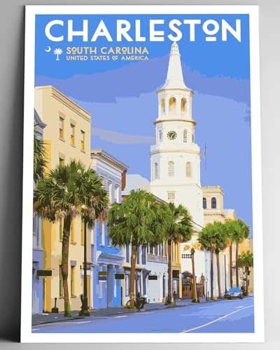 Amazon.com: Charleston South Carolina Vintage-Style Travel Poster ...