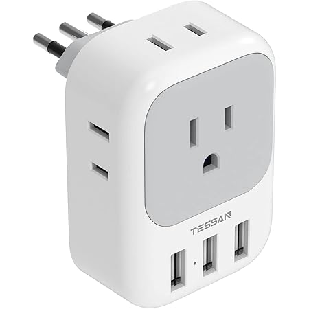 TESSAN Italy Travel Plug Adapter, US to Italian Power Adapter with 4 ...
