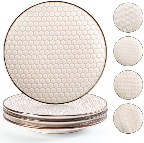 Amazon.com | Metahom Salad Plates, 8 Inch Ceramic Dessert Plates ...