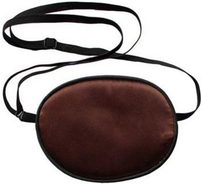 Amazon.com: 1pc Brown Silk Single Eye Patch Mask Amblyopia Corrected ...