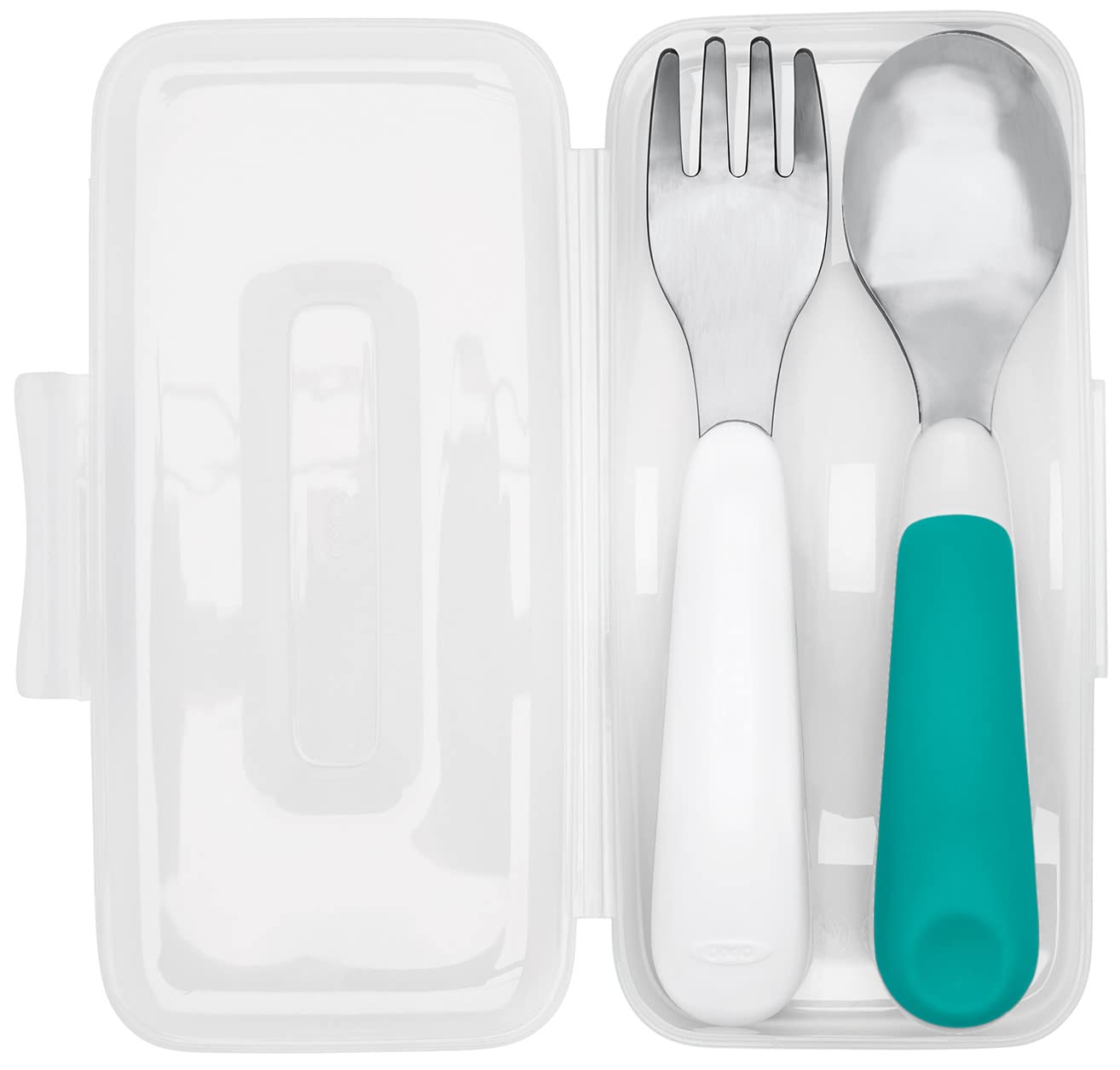 Amazon.com: OXO Tot On-The-Go Fork And Spoon Set - Teal : Baby