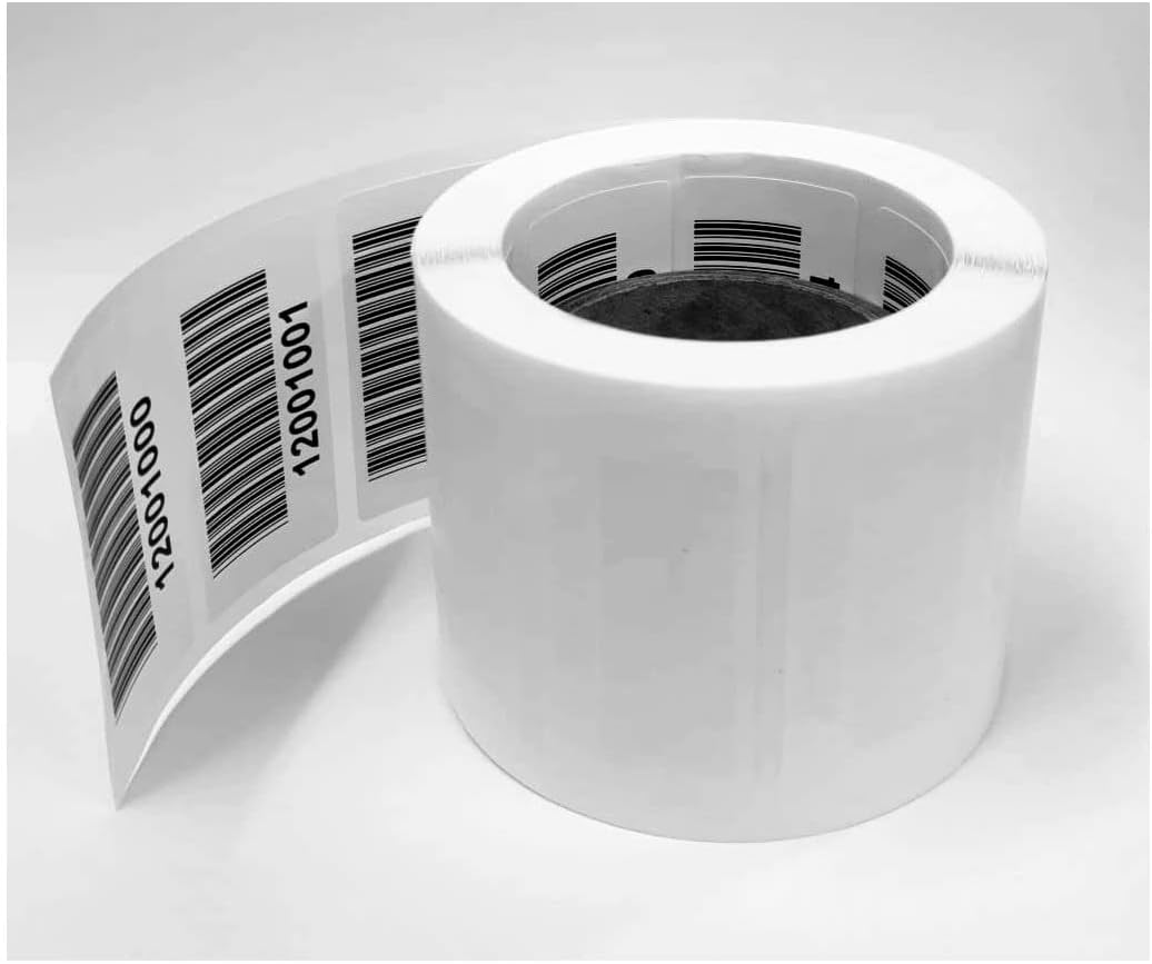 Asset Tags - Pre-Printed Code 39 Barcode Labels (roll of 100) : Amazon ...