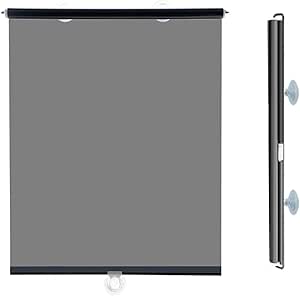 Suction Cup Roller Blinds Portable Retractable Roller Shades Window Blind Sun Protection No ...