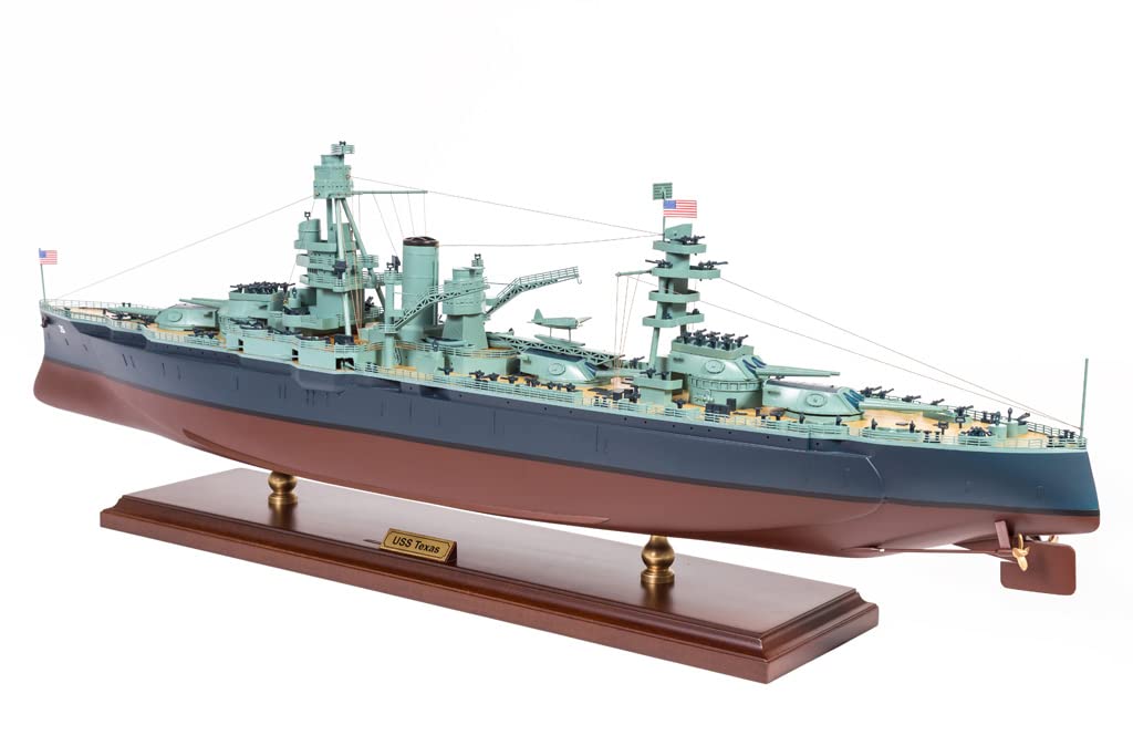 Seacraft Gallery USS Texas Battleship Model 35.4" - Fully Assembled ...