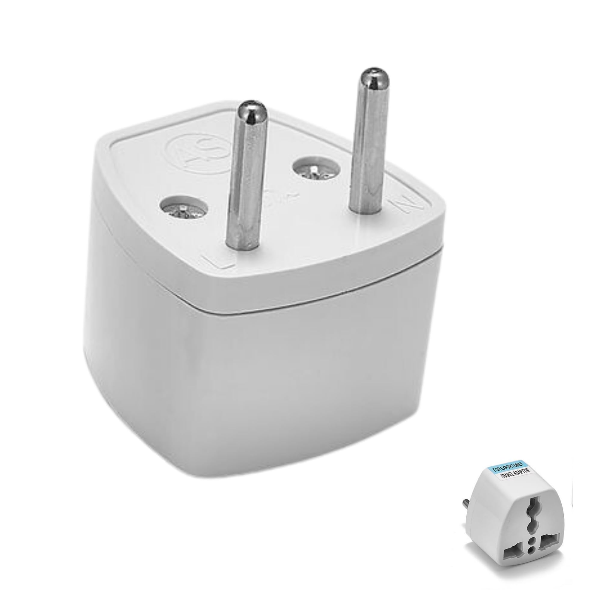 Hi-PLASST India to Europe Converter Plug (Pack of 1) Type C 2 Pin Power ...