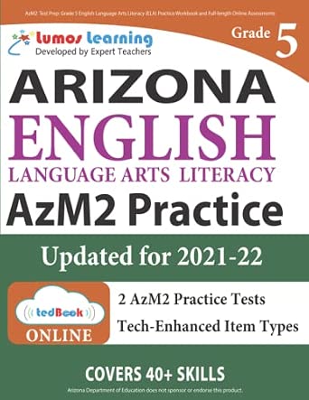 AzM2 Test Prep: Grade 5 English Language Arts Literacy (ELA) Practice ...