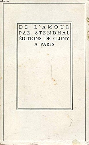 Amazon.com: De l'amour: Stendhal: Books