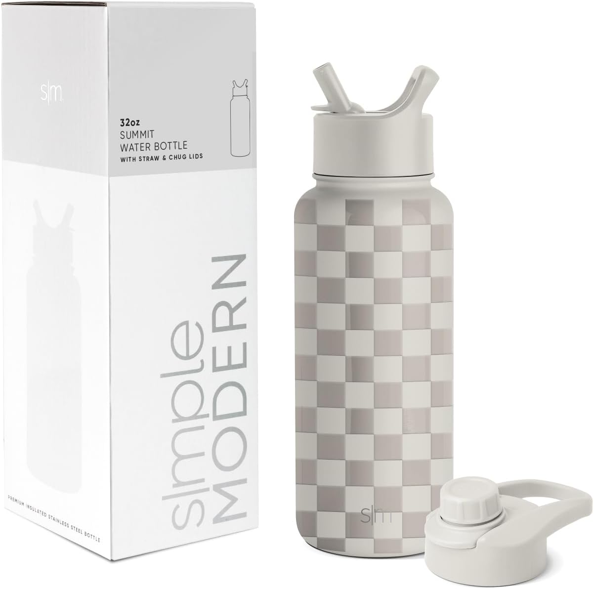 Simple Modern Water Bottle with Straw and Chug Lid Vacuum Insulated ...