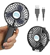 VersionTech Hand Held Fan,Portable Handheld USB Rechargeable Fans with ...