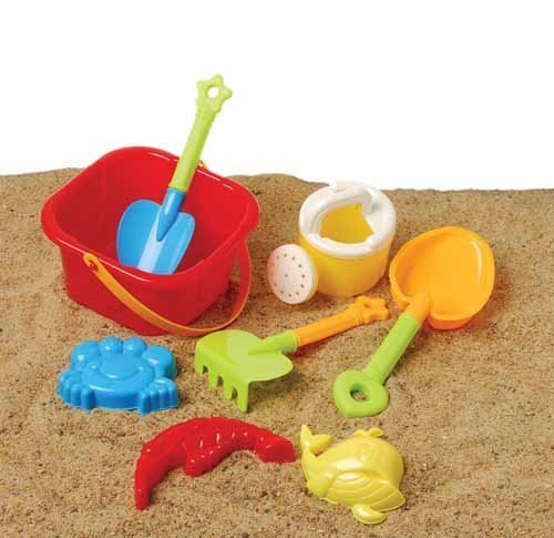 Buy Beach Bucket sand castle Play Set- 9 Pc Set Online at Low Prices in ...