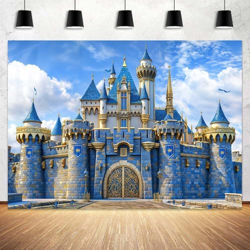 Amazon.com : 7X5ft Medieval Castle Backdrop Decoration Blue Gothic ...