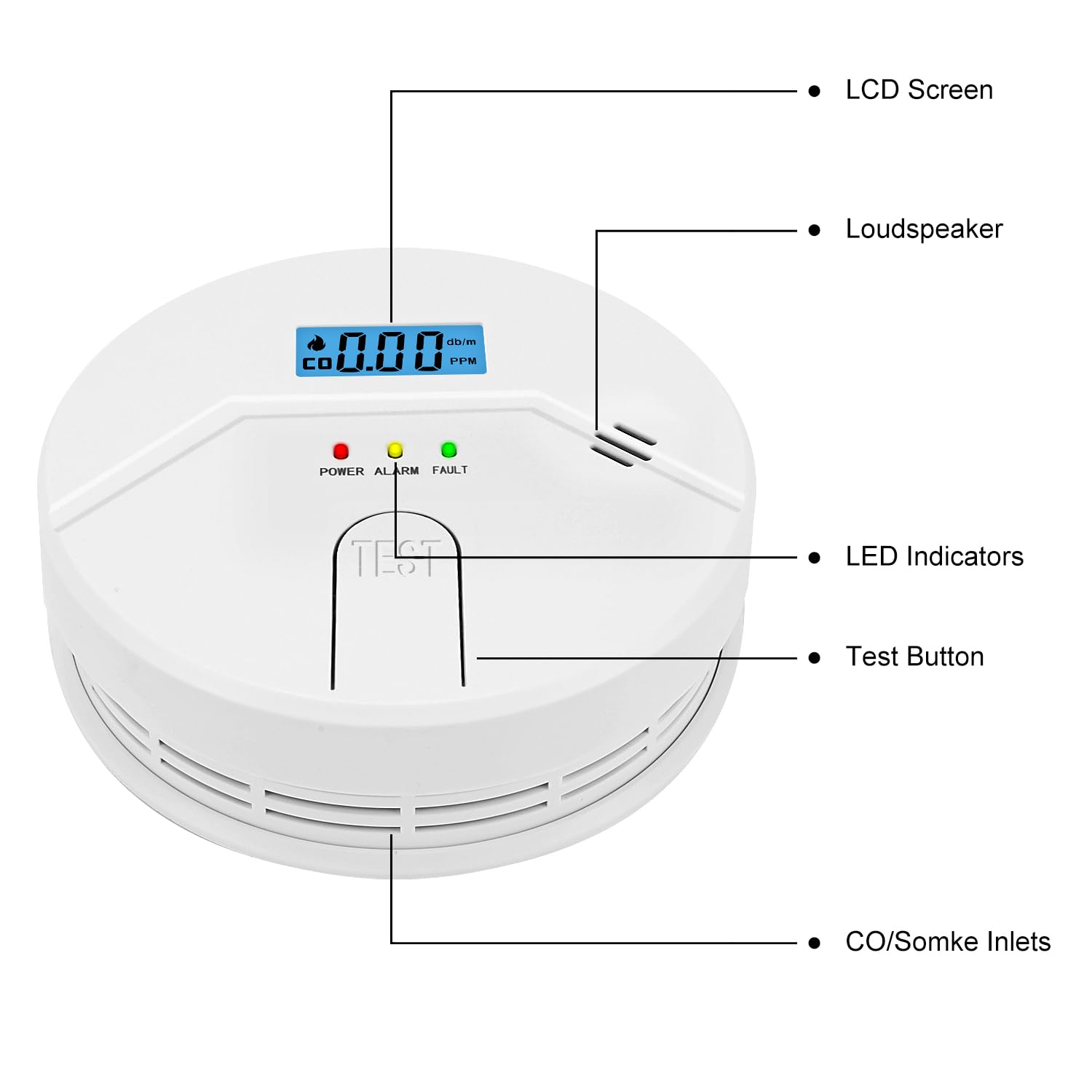 3 Packs, Smoke And CO Alarm,Smoke And Carbon Monoxide Detector,2 In 1 ...