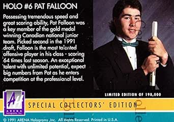 Amazon.com: (CI) Pat Falloon Hockey Card 1991 Arena Draft Picks ...