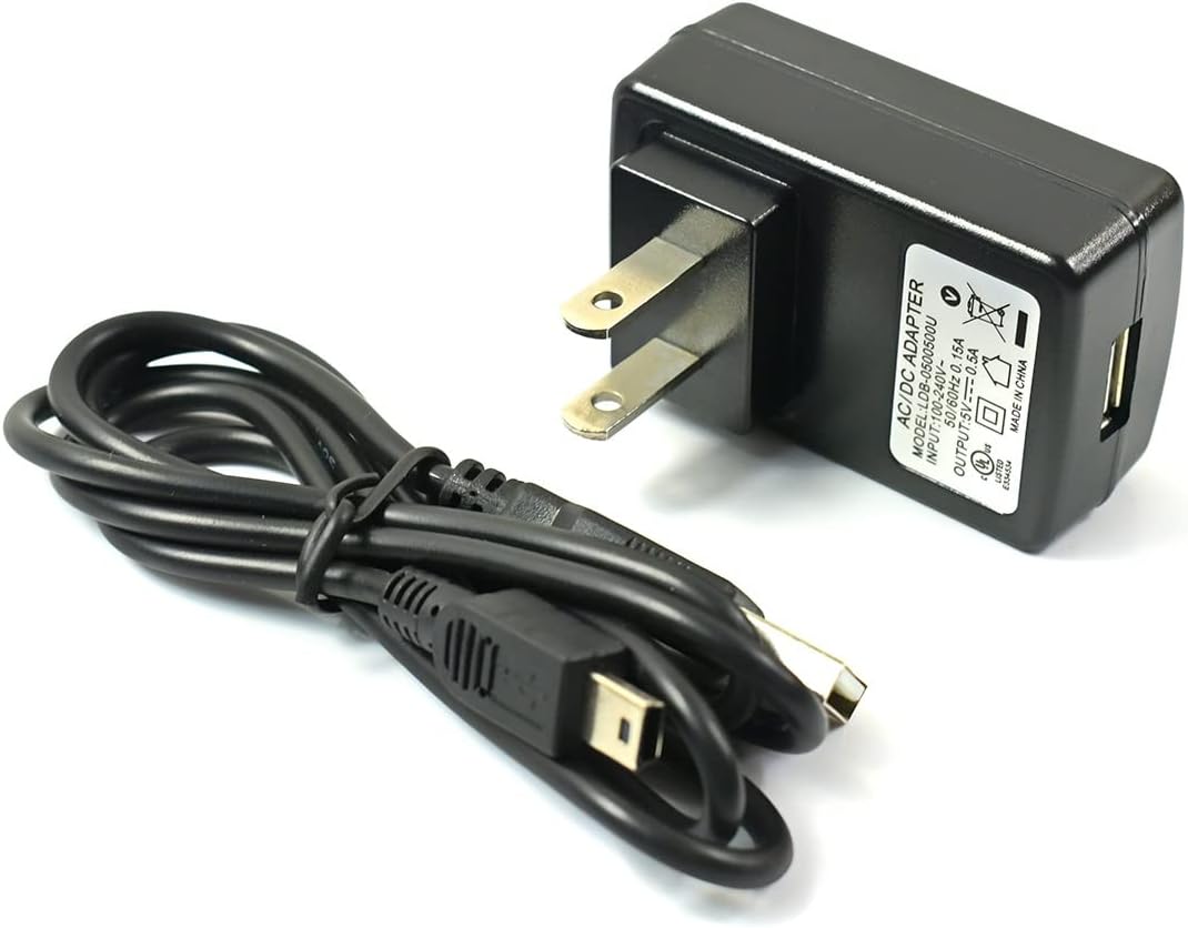 DC 5V Adapter,Mini USB Cable AC DC Adapter Mini B DC Cord for Scan ...