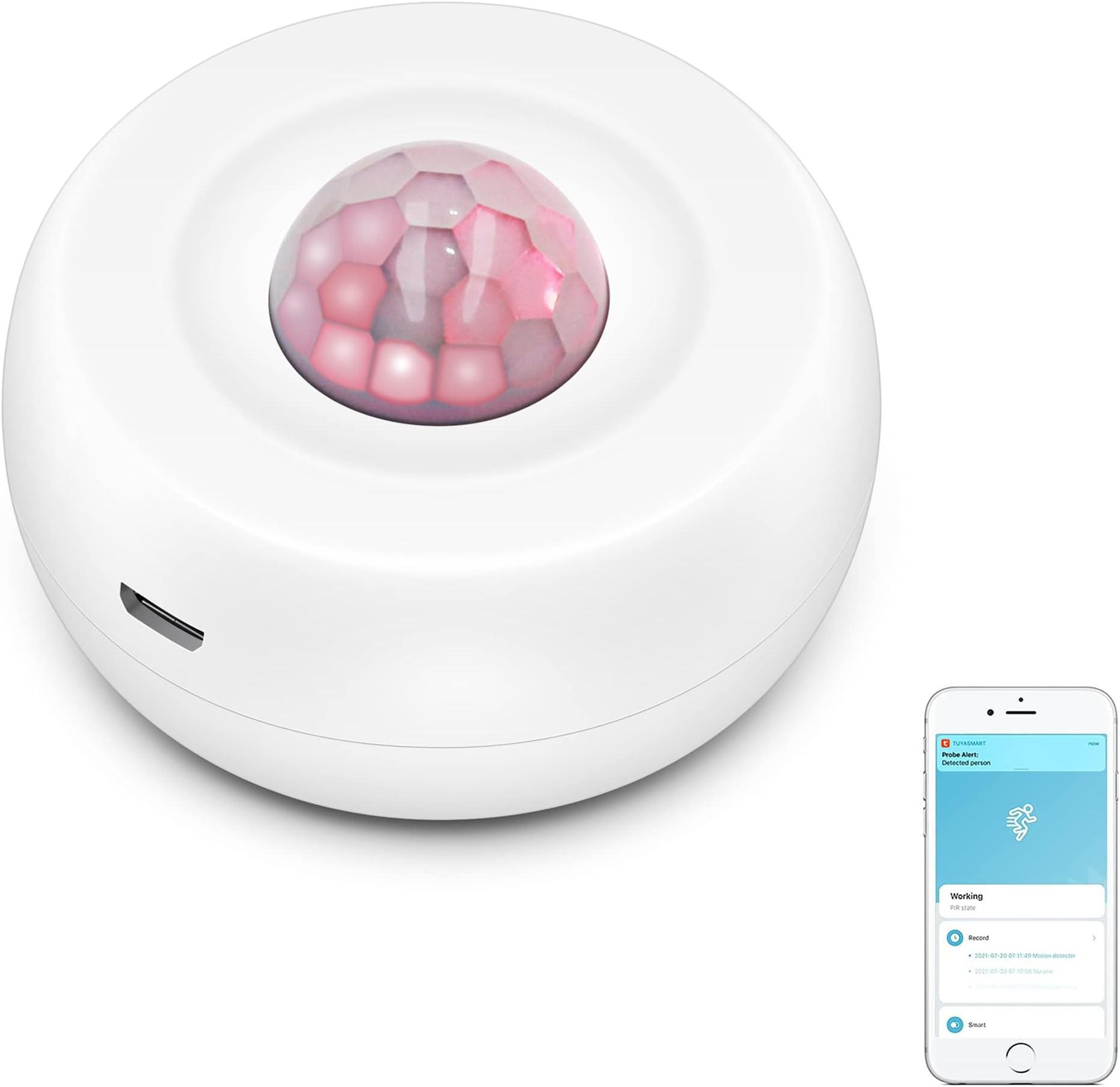 Amazon.com: Sensor de movimiento inteligente WiFi: Alerta de detector de movimiento PIR, sistema ...