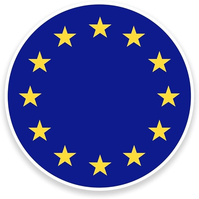 2 x 10cm/100mm EU Europe Flag Map Window Cling Sticker Car Van ...