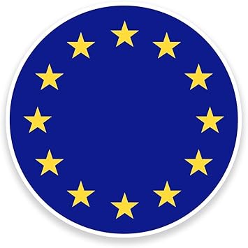 2 x 10cm/100mm EU Europe Flag Map WINDOW CLING STICKER Car Van ...