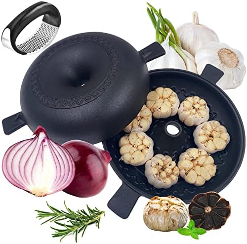 Amazon.com: Blavna Large Garlic Baker, Cast Iron Garlic Roaster for ...