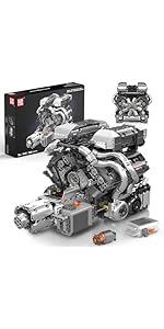 Amazon.com: Mould King 10206 V8 Engine Model kit That Runs, Build Your ...