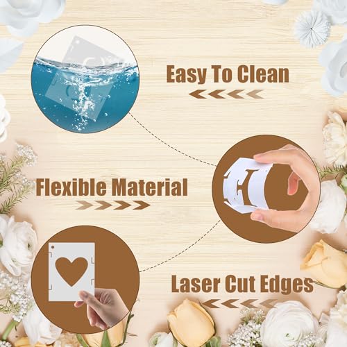 Drawing Painting Stencils Set 42 Pcs 3 inch Letter and Number Templates ...