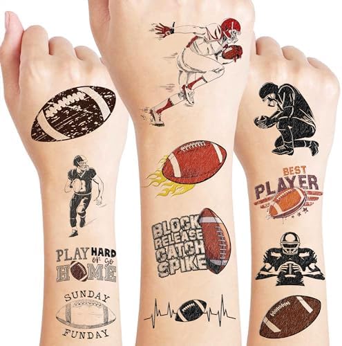 Amazon.com : Football Temporary Tattoos Birthday Party Supplies ...