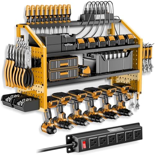 Amazon.com: GEEKBEE Power Tool Organizer with Charging Station, Heavy ...