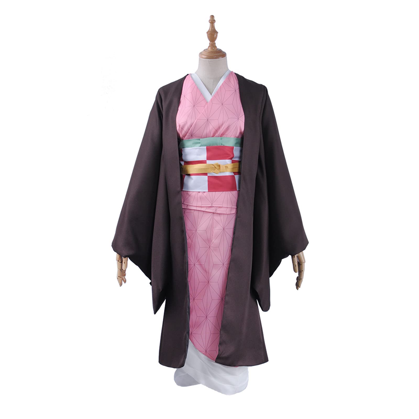 Demon Slayer Anime Kimono Robe Halloween Cosplay Costume Set,Adult Size ...