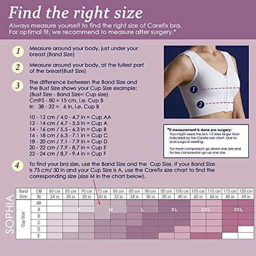 CAREFIX Sophia Front Close Post-Op Compression Surgical Vest #3342 by ...