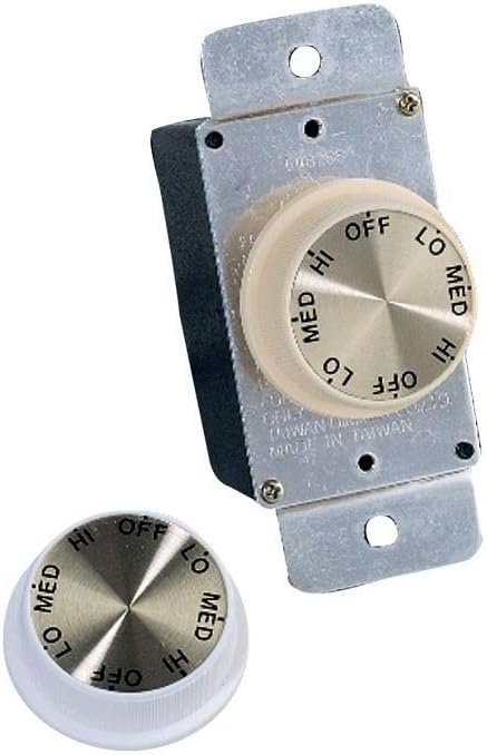 Monte Carlo ESWC-1 3 Speed Rotary Wall Control, White - Ceiling Fan ...