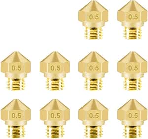 Amazon.com: KEAAN 10pcs MK10 M7 Extruder Nozzle 0.4mm/1.75mm Brass ...