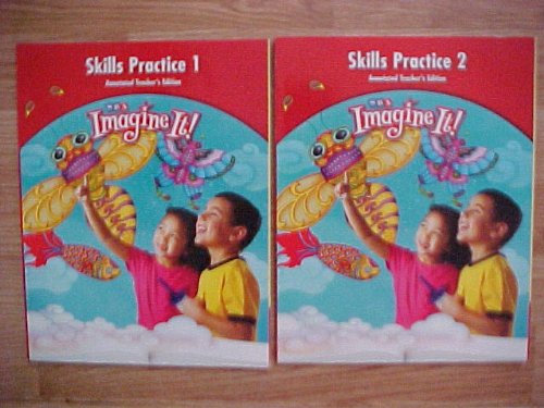 Package of 2 SRA Imagine It Kindergarten Level Skills Practice 1 ...