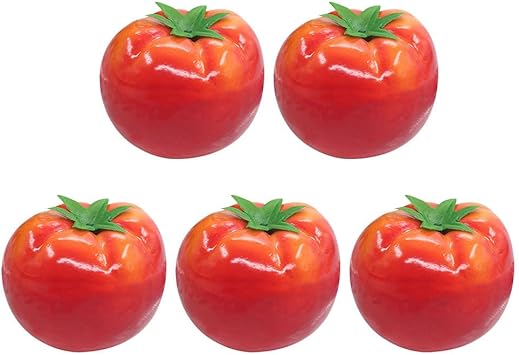 Amazon.com: Healvian Artificial Lifelike Tomato Models 5Pcs Faux ...