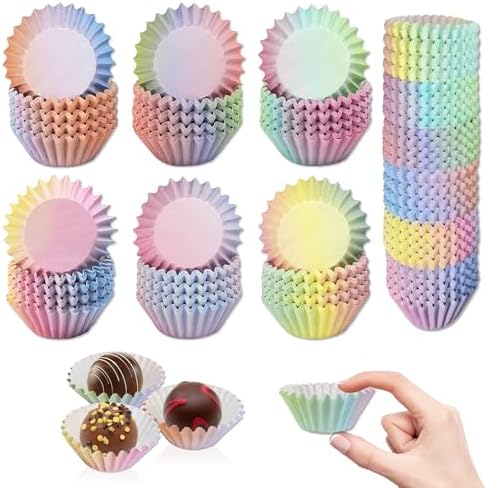 Amazon.com: ZCCLINN Mini Cupcake Muffin Liners - 600 Count Gradient ...