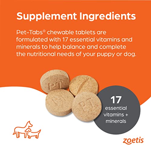 Pet-Tabs Multivitamin And Mineral Supplement For Puppies And Dogs ...