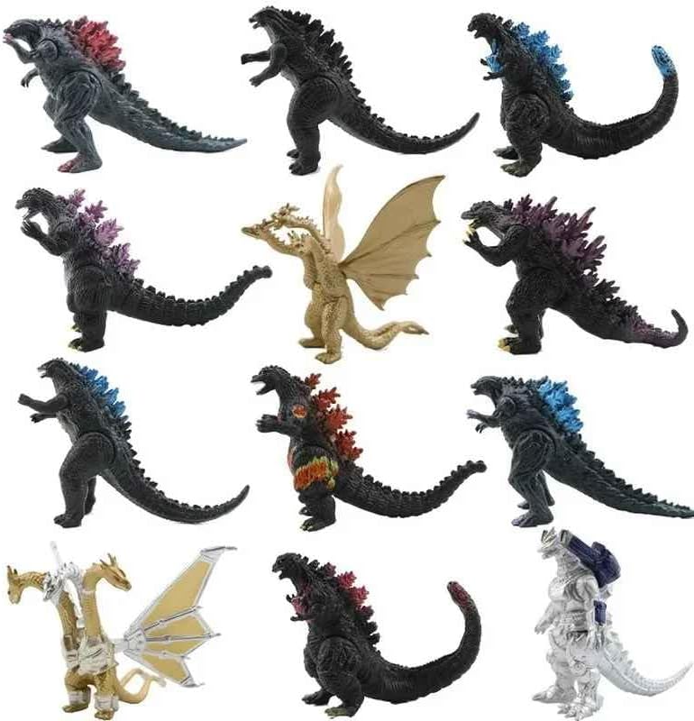 Buy RVM Toys Godzilla Set of 12 Action Figure 8-9cm for Car Dashboard ...
