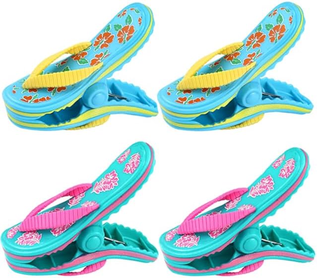 Amazon.com: Beach Towel Clip,Vshinic Flip Flop Beach Towel Clips ...