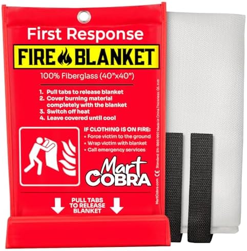 Amazon.com: Mart Cobra Fire Blanket for Home Safety x4 Emergency Fire ...
