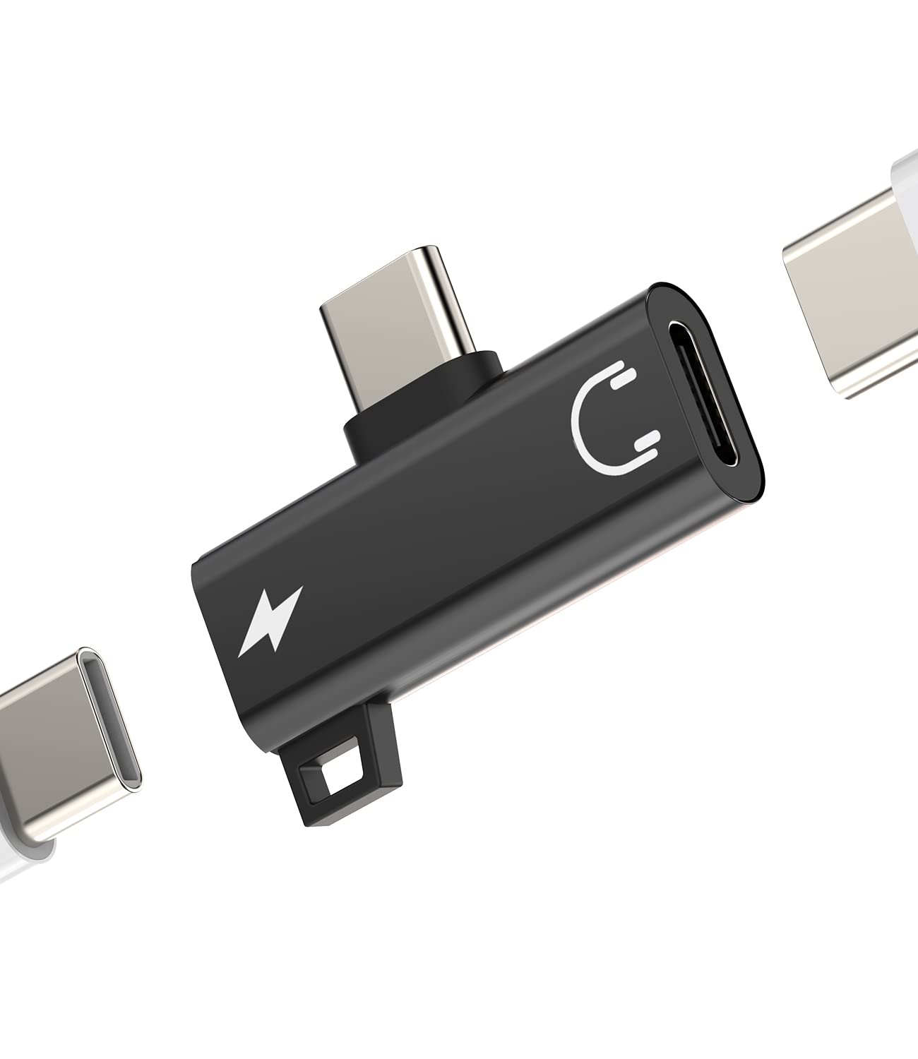 Amazon.com: Dual USB-C Headphone Adapter 2in1 DAC Type C Jack Charging ...