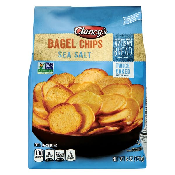 Amazon.com: Clancy's Sea Salt Bagel Chips - 6 oz(170g) | Non-GMO ...