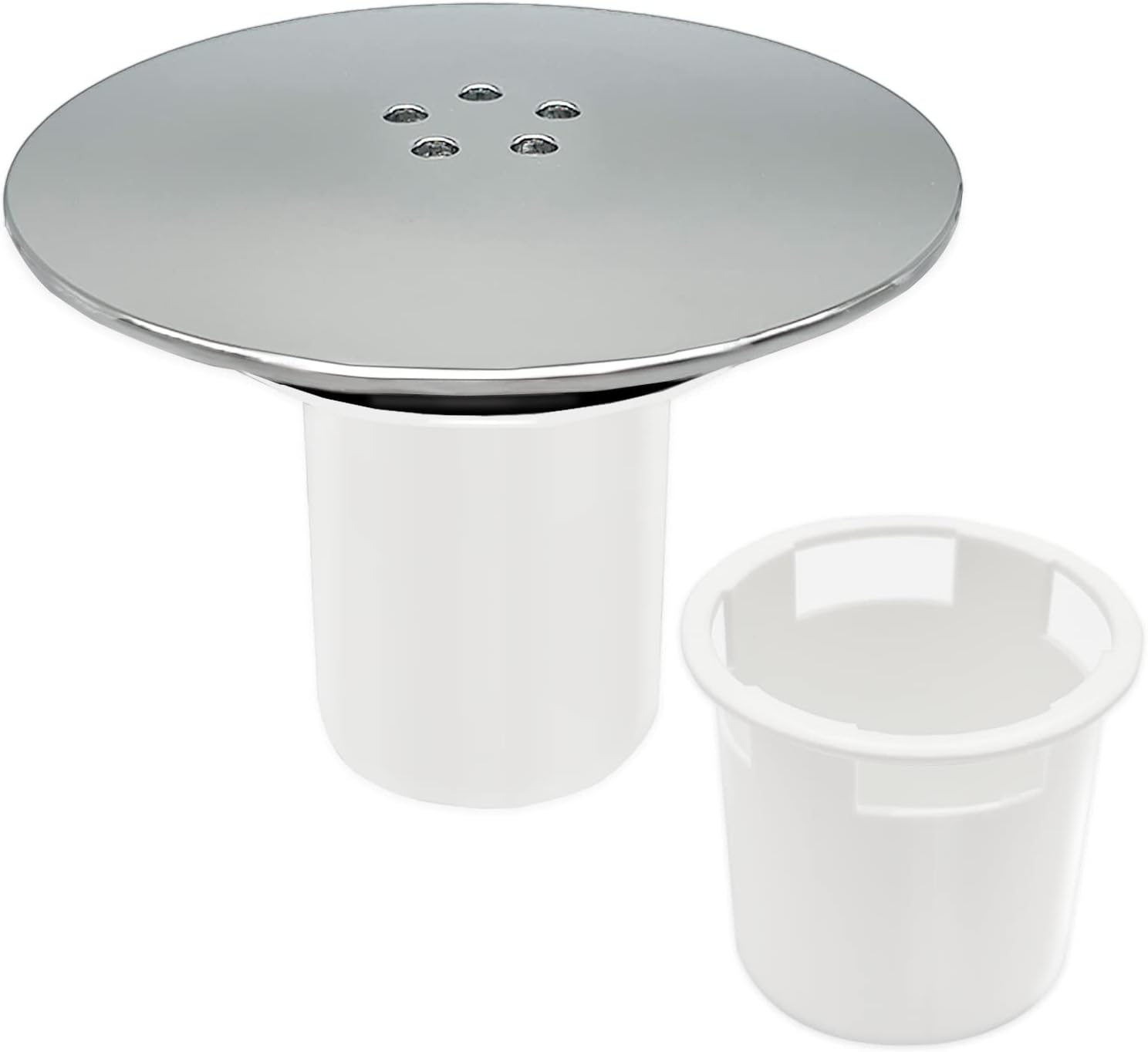 115mm SHOWER DRAIN TOP CHROME COLOUR WASTE TOP REPLACEMENT TRAY HOLE ...