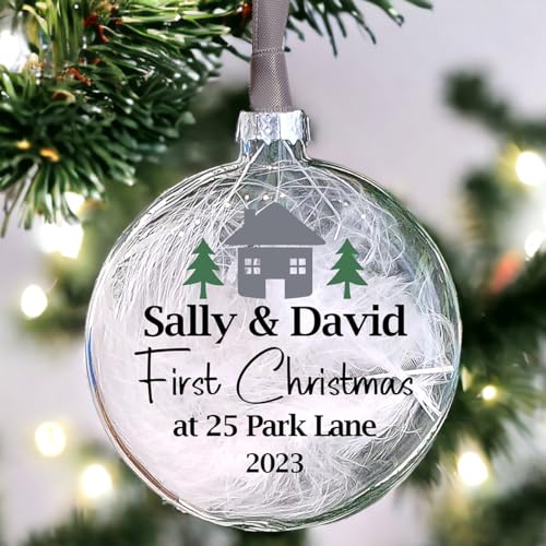 New Home Gift Personalised First Christmas in our New Home Bauble First ...