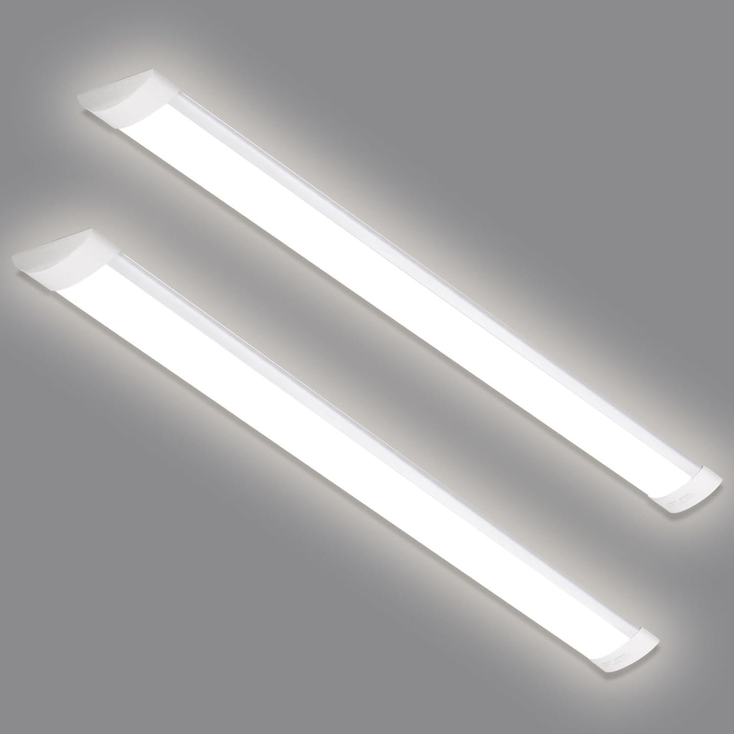 HUMIGA 2 Pack 5FT LED Batten Light, 50W 4500LM Slim Profile Wide Tube ...