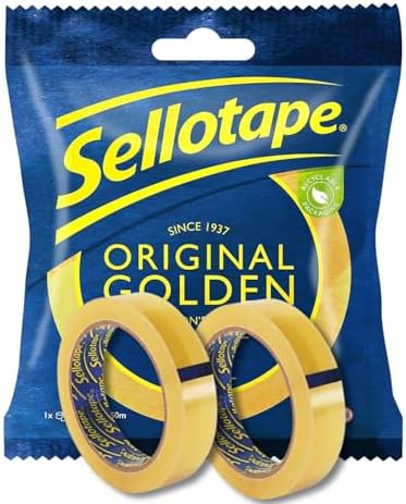 Sellotape Original Golden, Multi-Purpose Clear Tape for Household ...