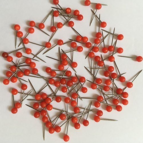 Amazon.com : goeasybuy 200PCS Red 1/8 Inch Map Tacks Pushpins Map Tacks ...