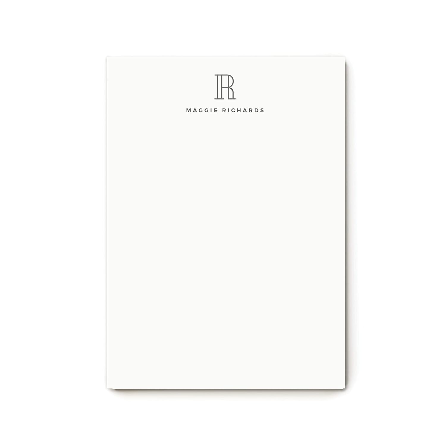 Amazon.com: Monogram Personalized Professional NOTE PAD, Modern Mens or ...