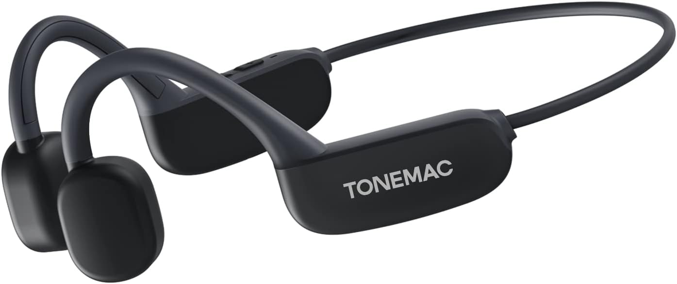 Amazon.com: TONEMAC K2 Bone Conduction Headphones - Wireless Open-Ear ...