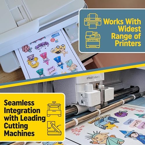 Snapklik.com : Glossy Printable Vinyl Sticker Paper Waterproof 25 ...