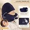 Amazon.com: Stuffable Neck Pillow for Travel with Hood, Hoodie Travel ...