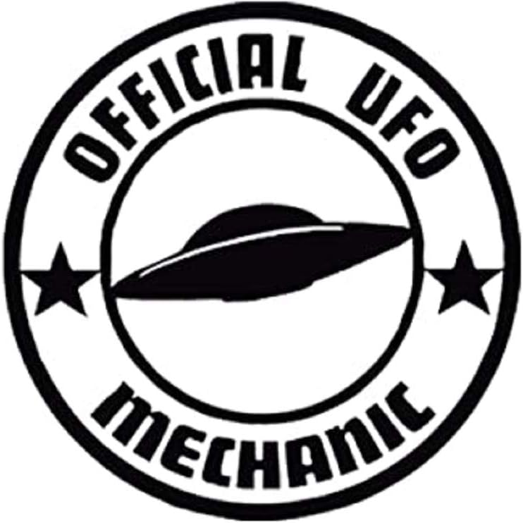 Amazon.com: Cartat2s Official UFO Mechanic Vinyl Decal 5.5in X 5.5in ...
