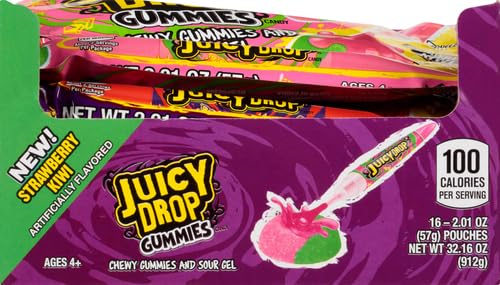Amazon.com : TOPPS JUICY DROP GUMMIES - 1CT. BOX/16 : Grocery & Gourmet ...